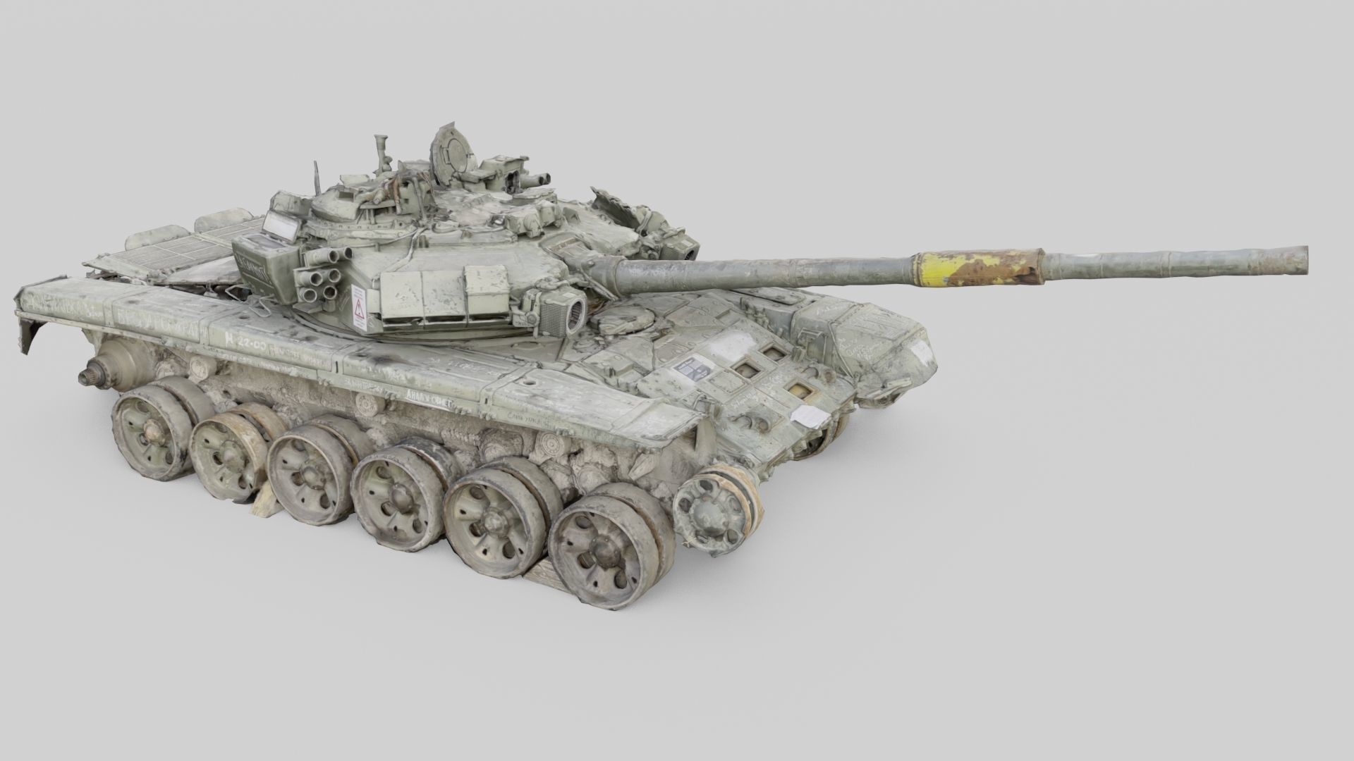 Russian T-90 tank destroyed by Ukrainian army 3D model | CGTrader