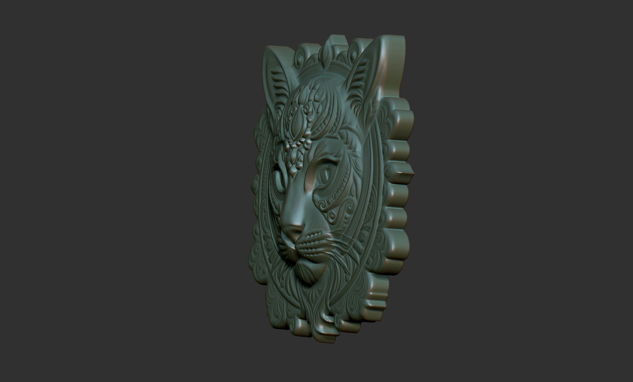 Cat Pendant Bas Relief 01 3D model 3D printable | CGTrader