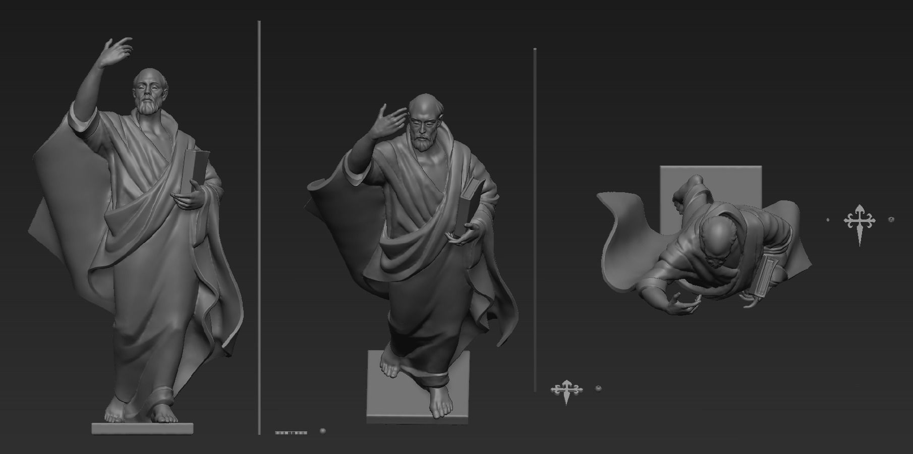 The figure of the holy apostle Jacob with a staff-cross 3D model 3D ...