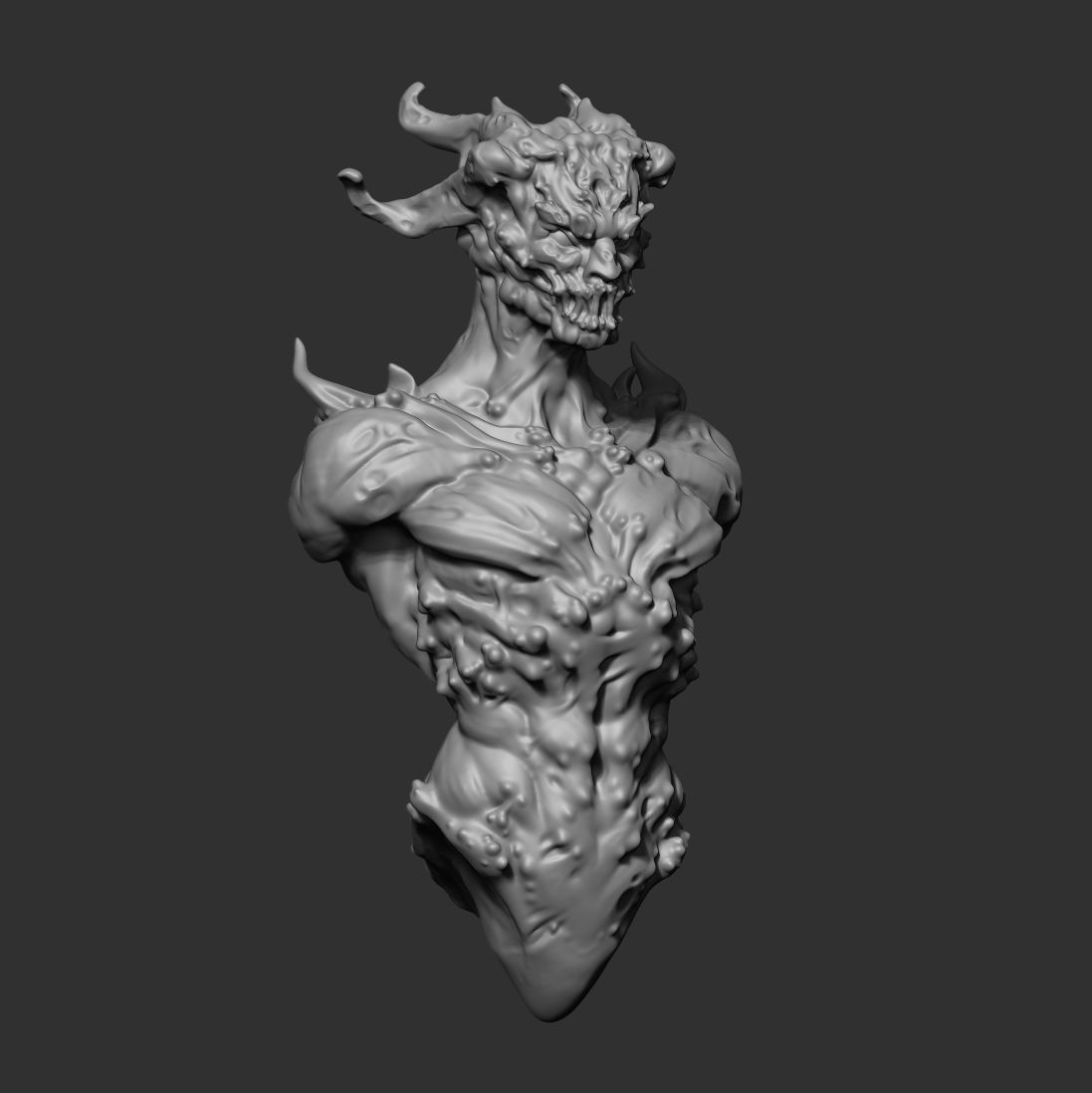 Zbrush high-poly torso of creature 3D model | CGTrader