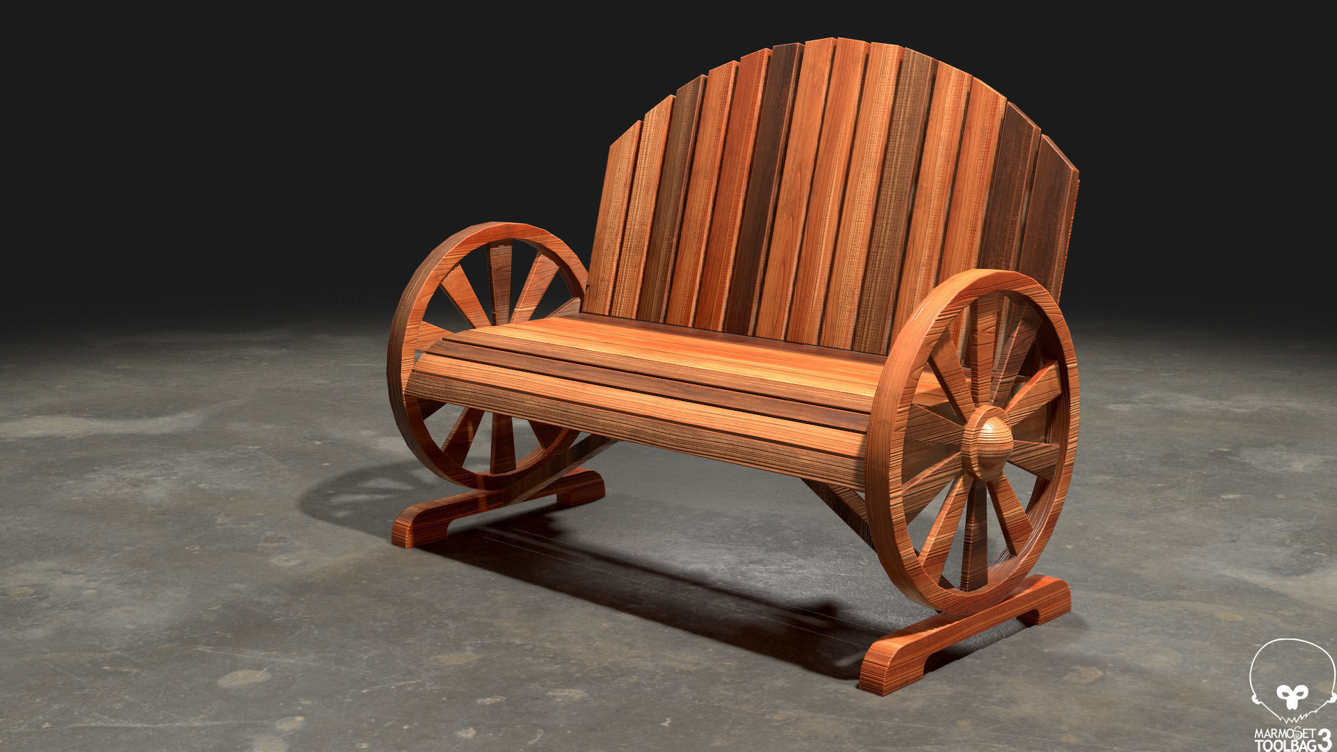 3D model Garden Bence 2 VR / AR / low-poly | CGTrader