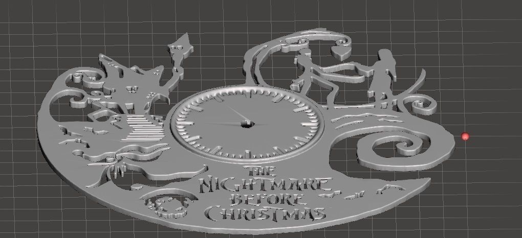 nightmare before christmas clock 3D model 3D printable | CGTrader