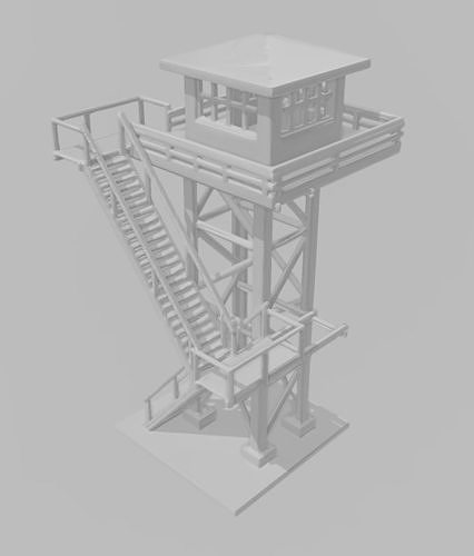 Wood Style Signaltower Watchtower by Outland Models 3D Printable 3D ...