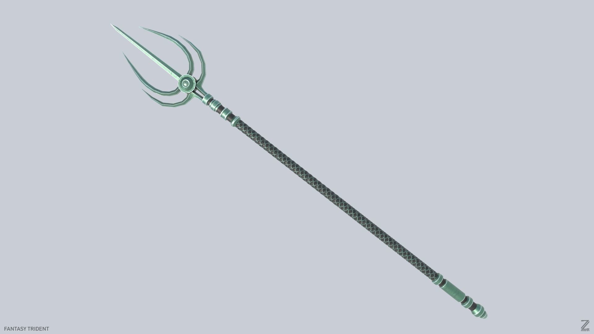 3D model Fantasy trident VR / AR / low-poly | CGTrader