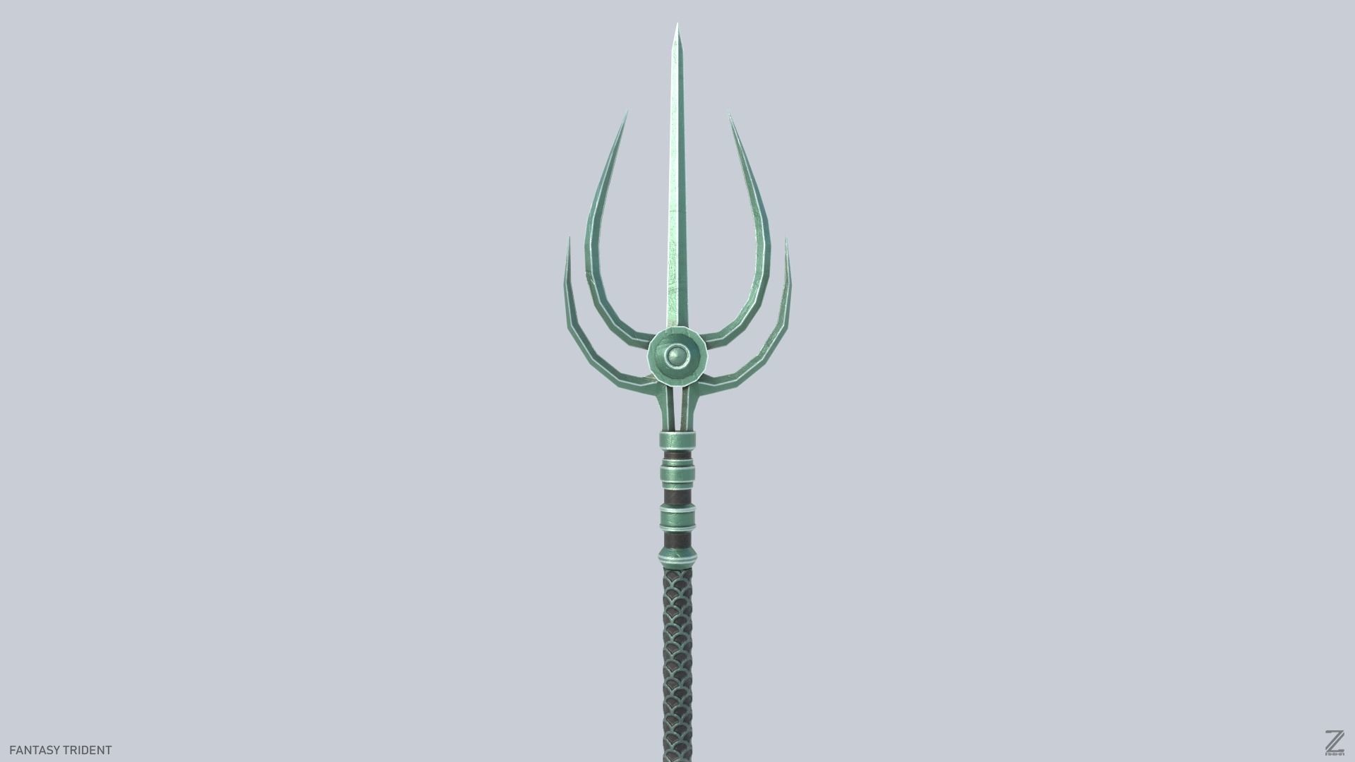3D model Fantasy trident VR / AR / low-poly | CGTrader
