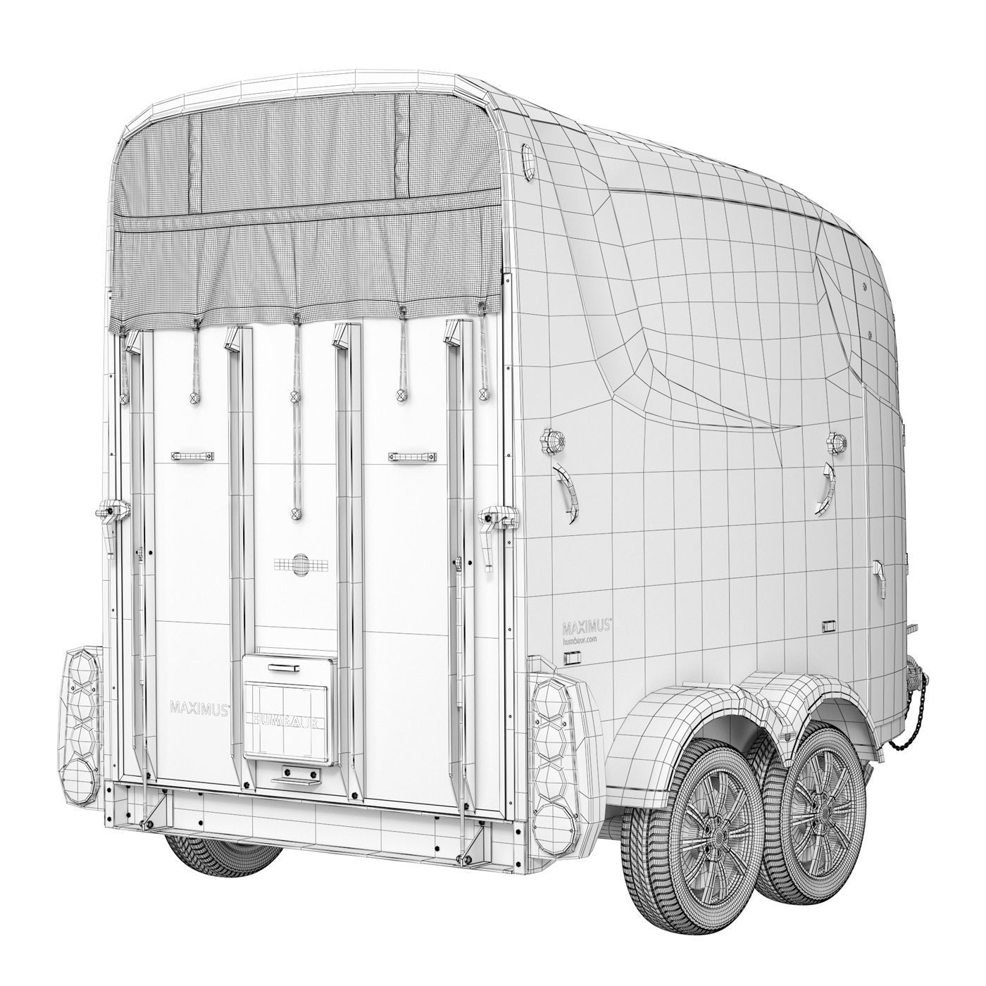Humbaur Maximus horse trailer 3D model | CGTrader