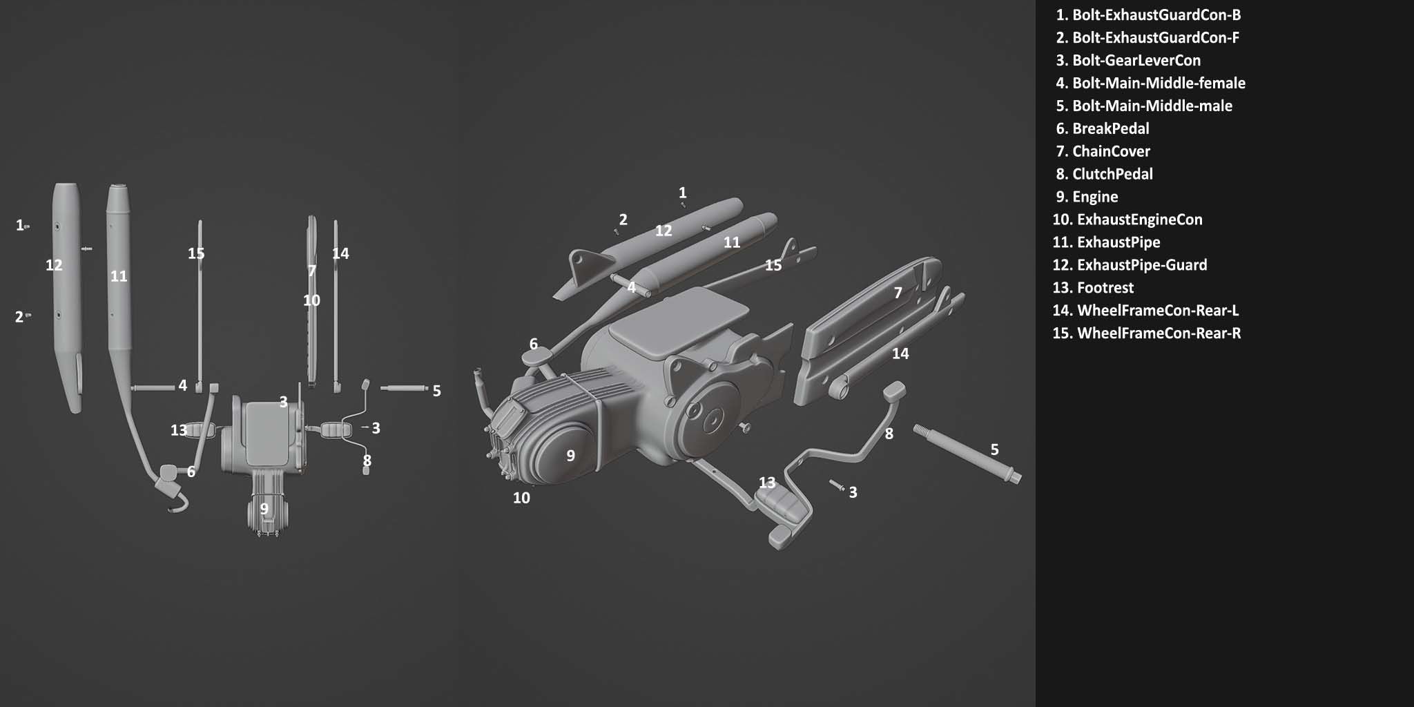 3D Print-Ready Motor Bike 3D model 3D printable | CGTrader