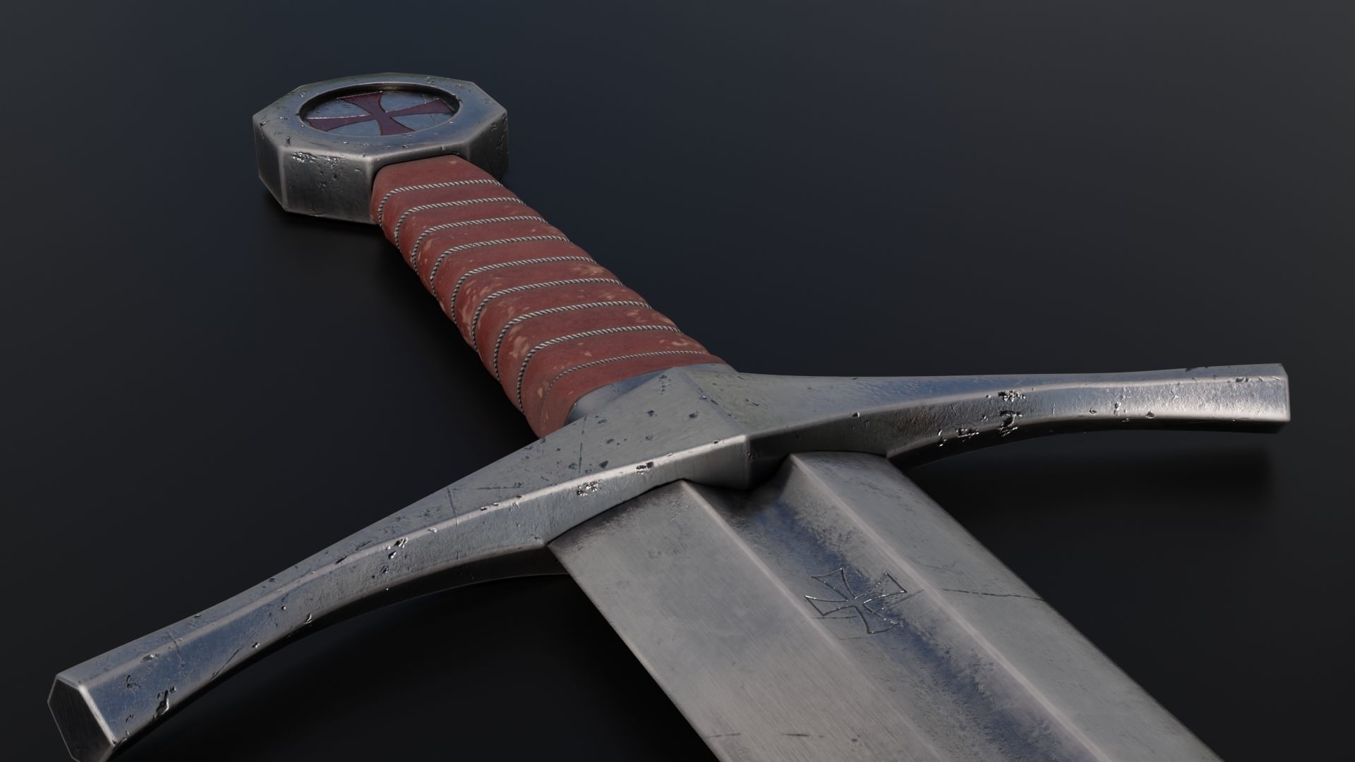 Templar Knight Sword 3D model | CGTrader