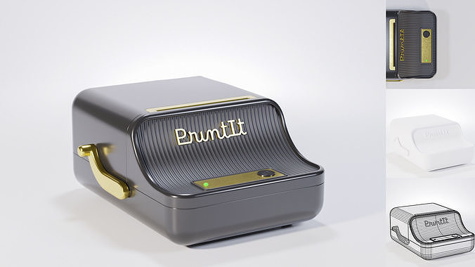 3D model Retro wireless label printer VR / AR / low-poly | CGTrader