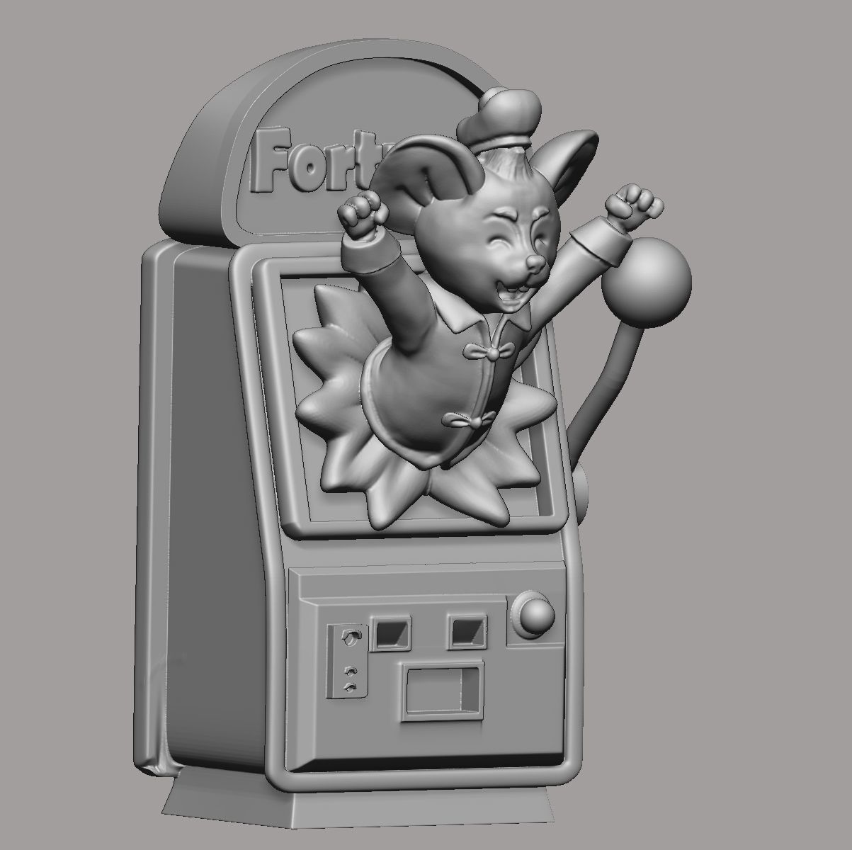 Fortune Mouse SlotMachine 3D model 3D printable | CGTrader