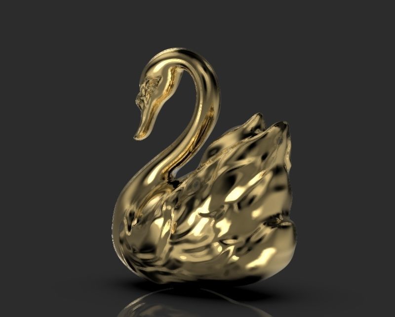 Stylized Swan 3D 3D model 3D printable | CGTrader
