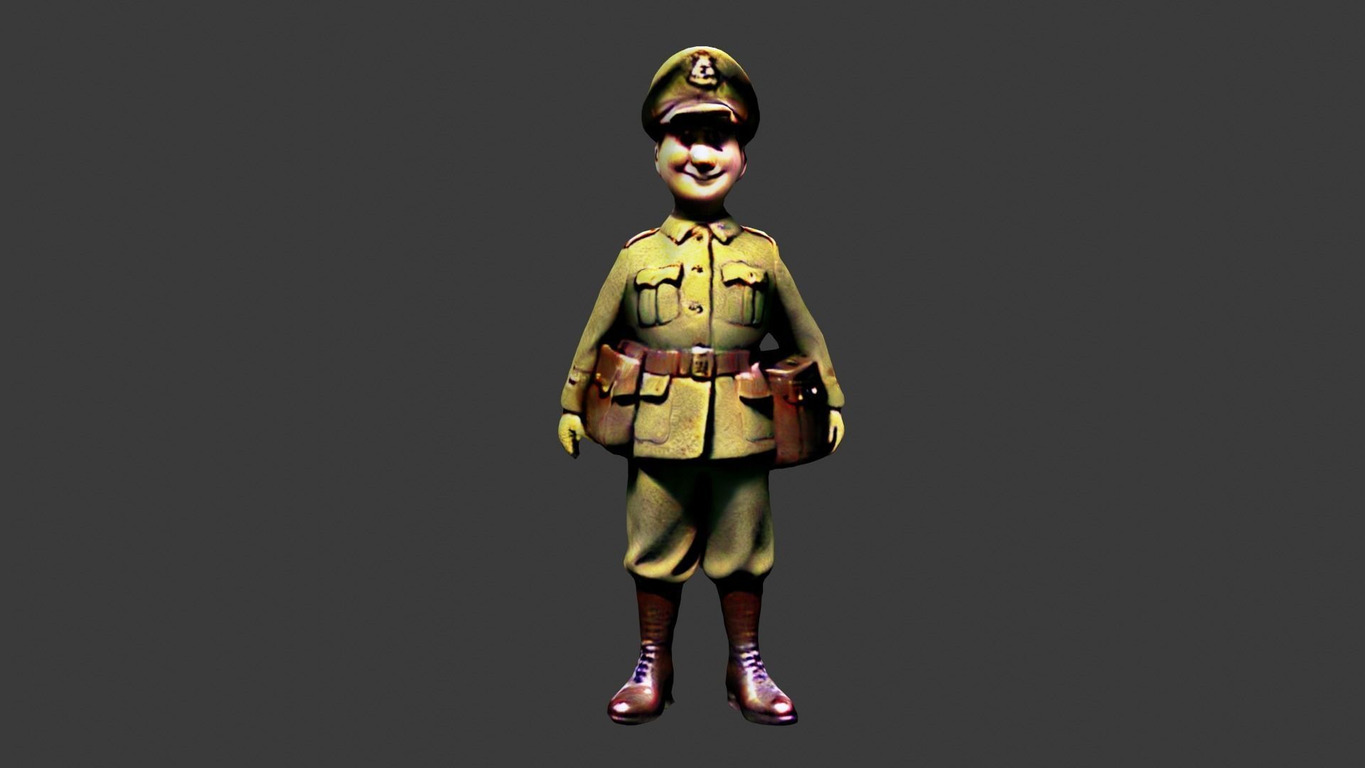 3D model World War I Soldier VR / AR / low-poly | CGTrader