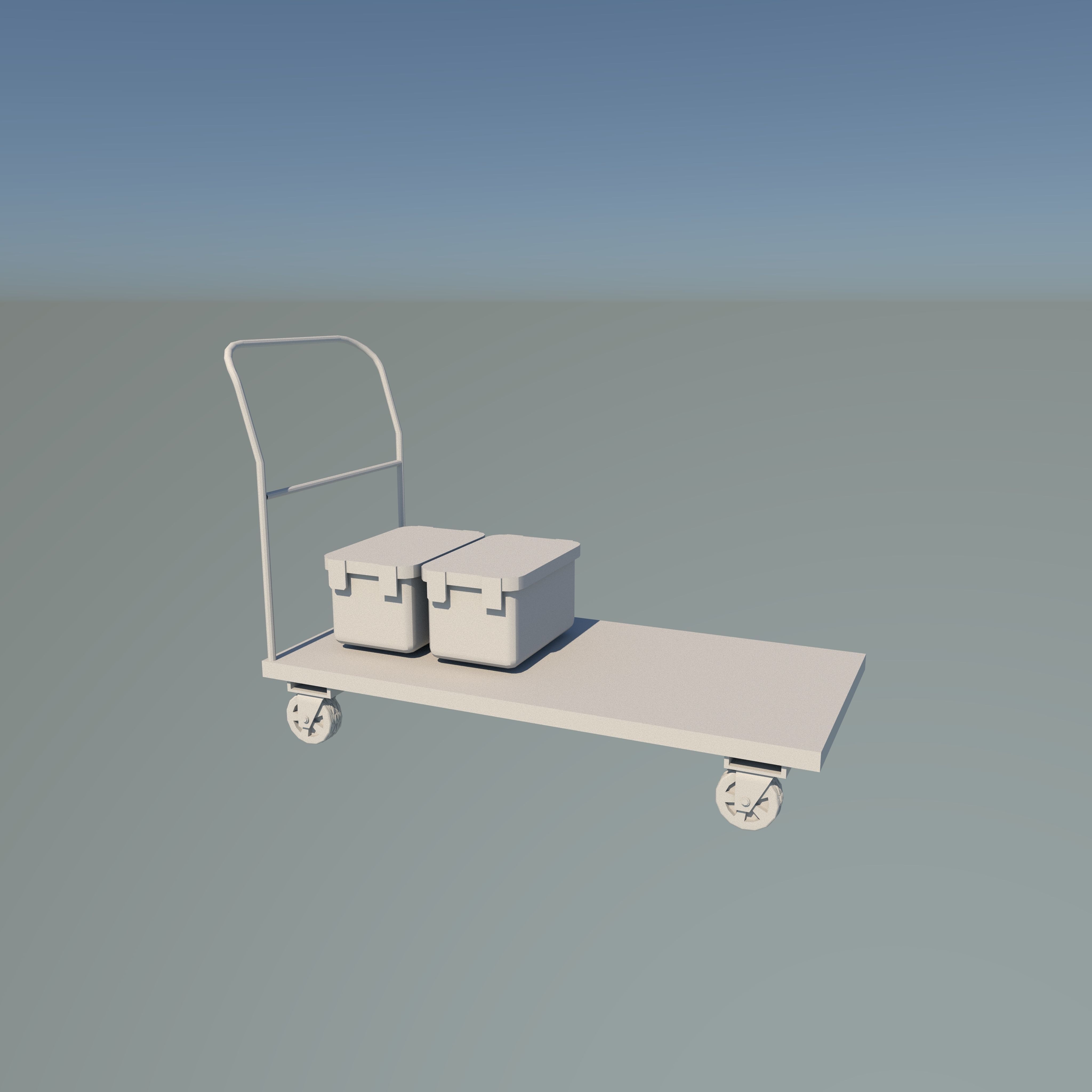 3D model transport trolly VR / AR / low-poly | CGTrader