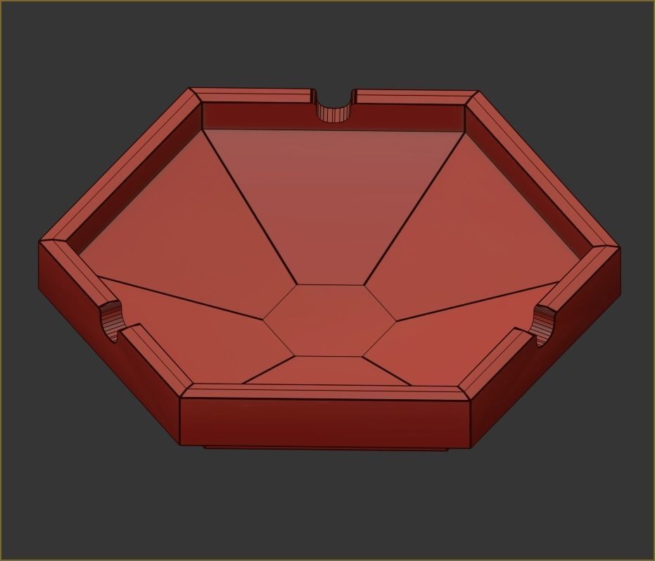Printable hexagonal ash tray 3D model 3D printable | CGTrader