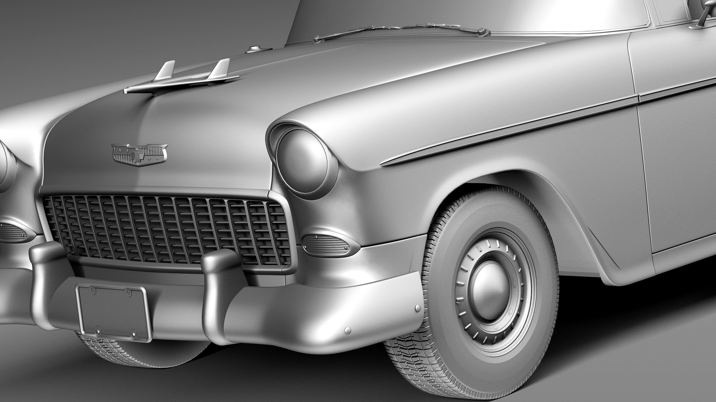 Chevrolet Bel Air Convertible 1955 3D model | CGTrader