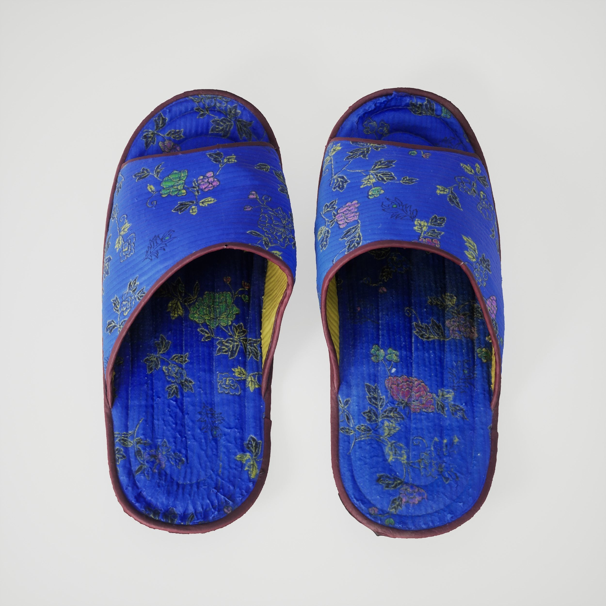 Traditional Oriental Fabric Slippers 3D model | CGTrader