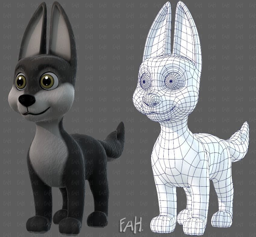3D model Dog base cartoonV11 VR / AR / low-poly | CGTrader