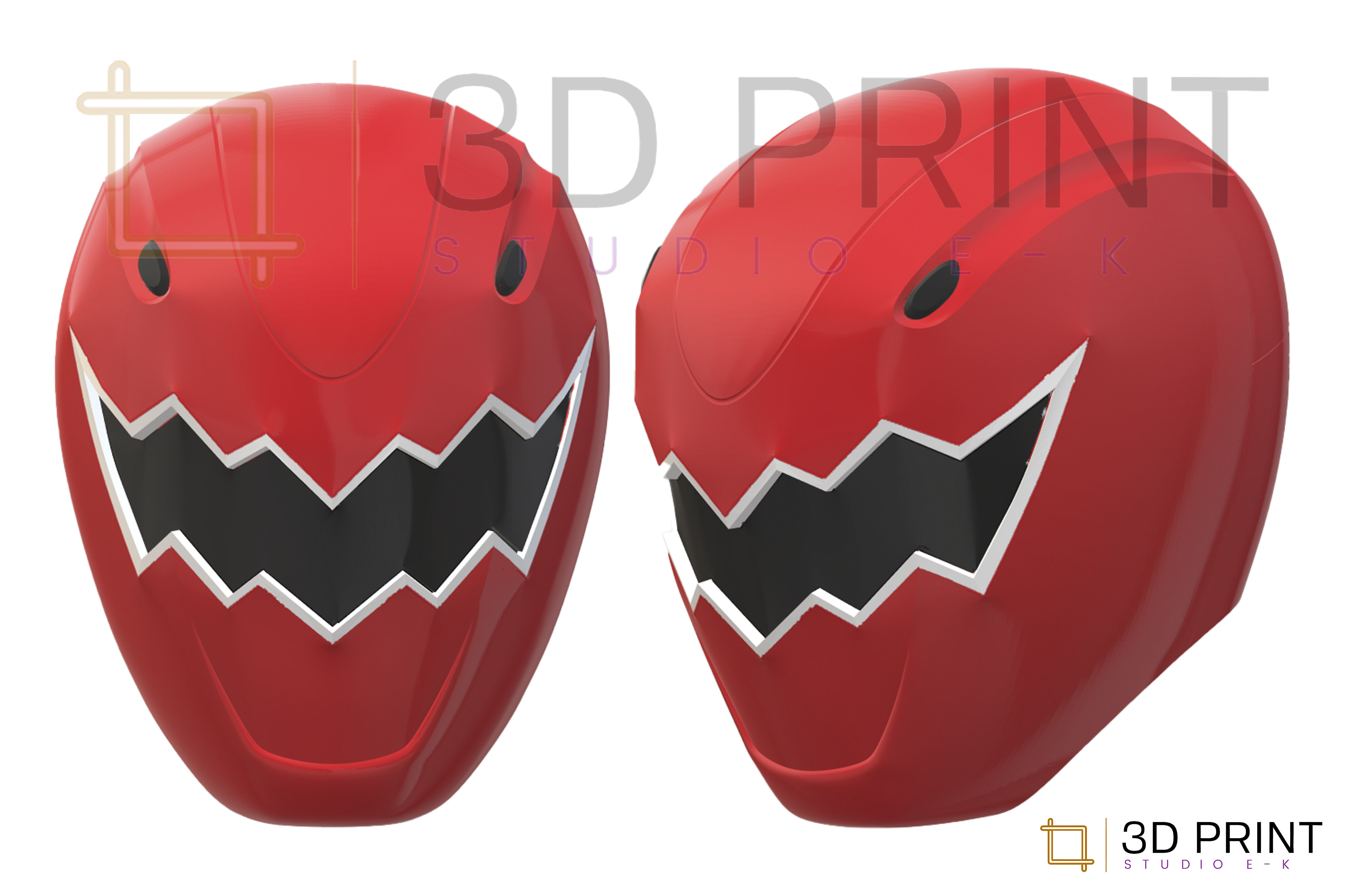 Power Rangers Dino Thunder Red Ranger helmet 3D model 3D printable ...