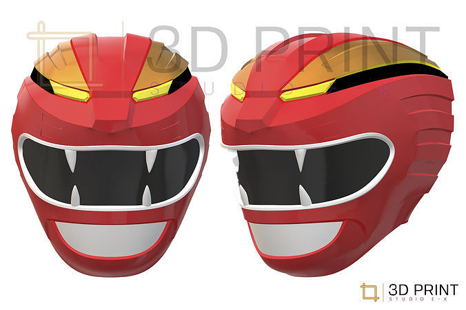 Power Rangers Wild Force Red Ranger helmet 3D model 3D printable | CGTrader