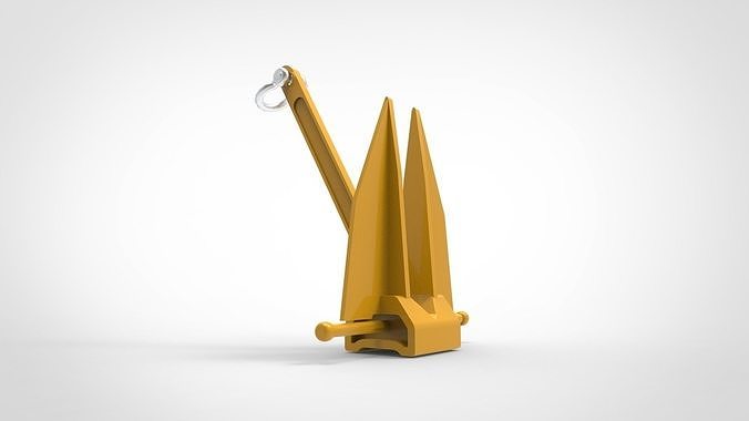Stockless Anchor 3D model | CGTrader