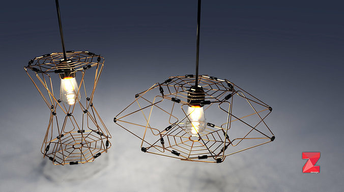 cage adjustable light fixture 3D model | CGTrader