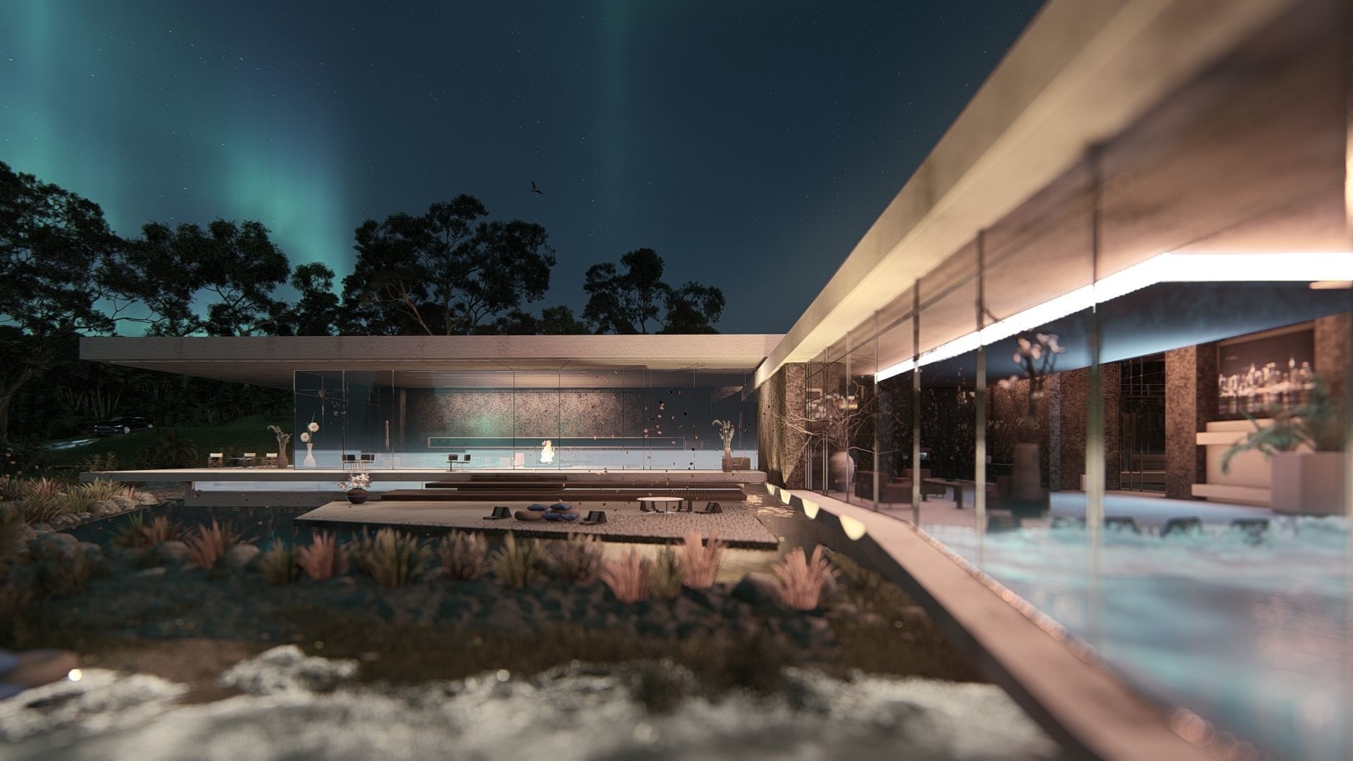 Super modern beach luxury villa house Revit n Lumion building 3D model ...