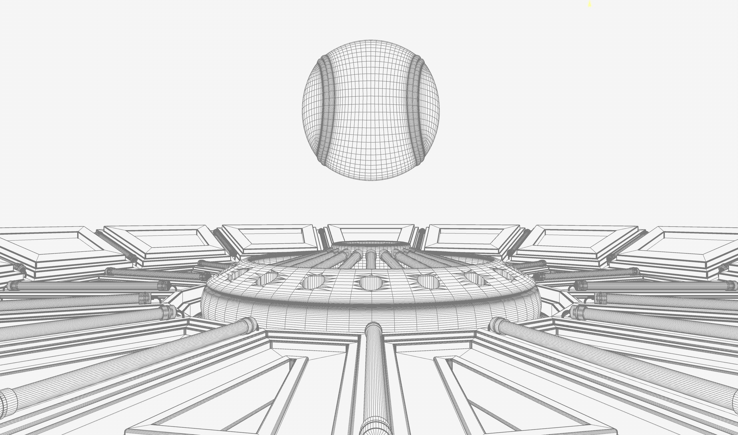 Futuristic Baseball Ball and Stage 3D model | CGTrader