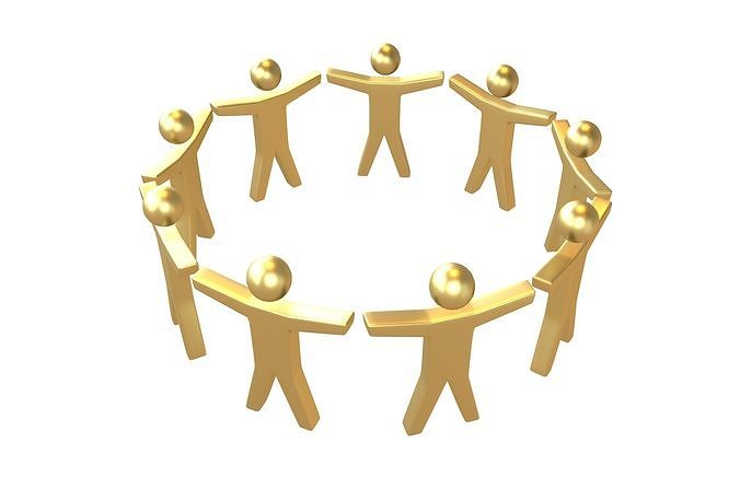 3D model Circle of People Symbol V1 004 VR / AR / low-poly | CGTrader