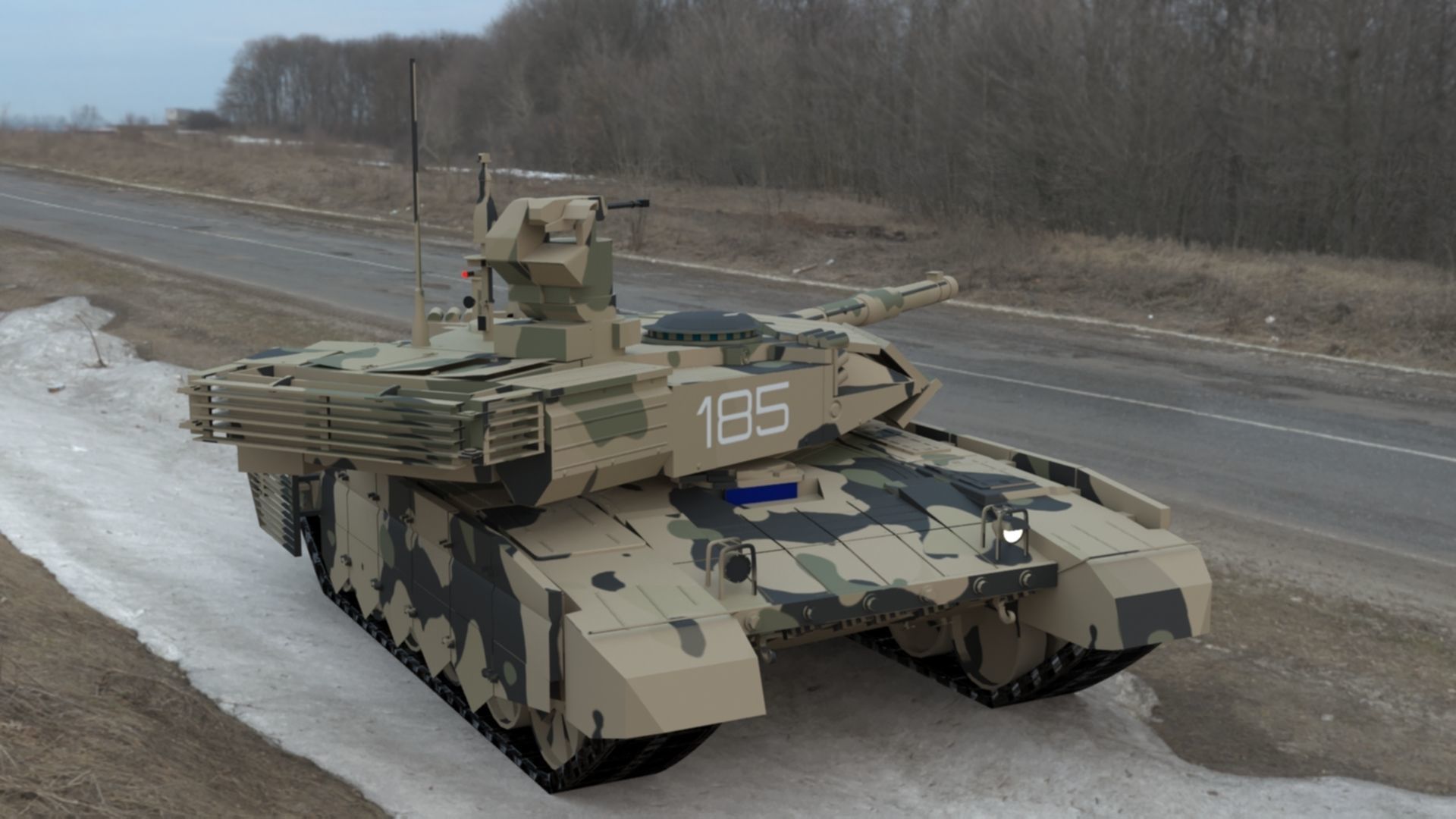 3D model Clean Camouflaged T90MS Main Battle Tank 3D Model VR / AR / low-poly | CGTrader