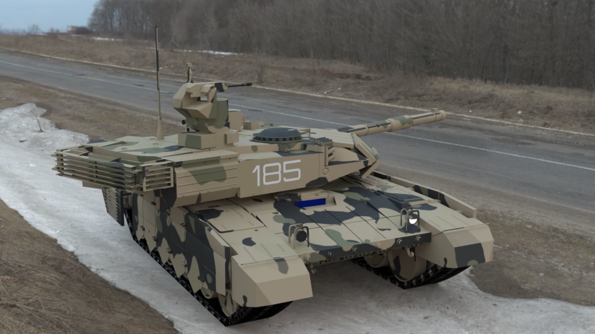 3D model Clean Camouflaged T90MS Main Battle Tank 3D Model VR / AR / low-poly | CGTrader