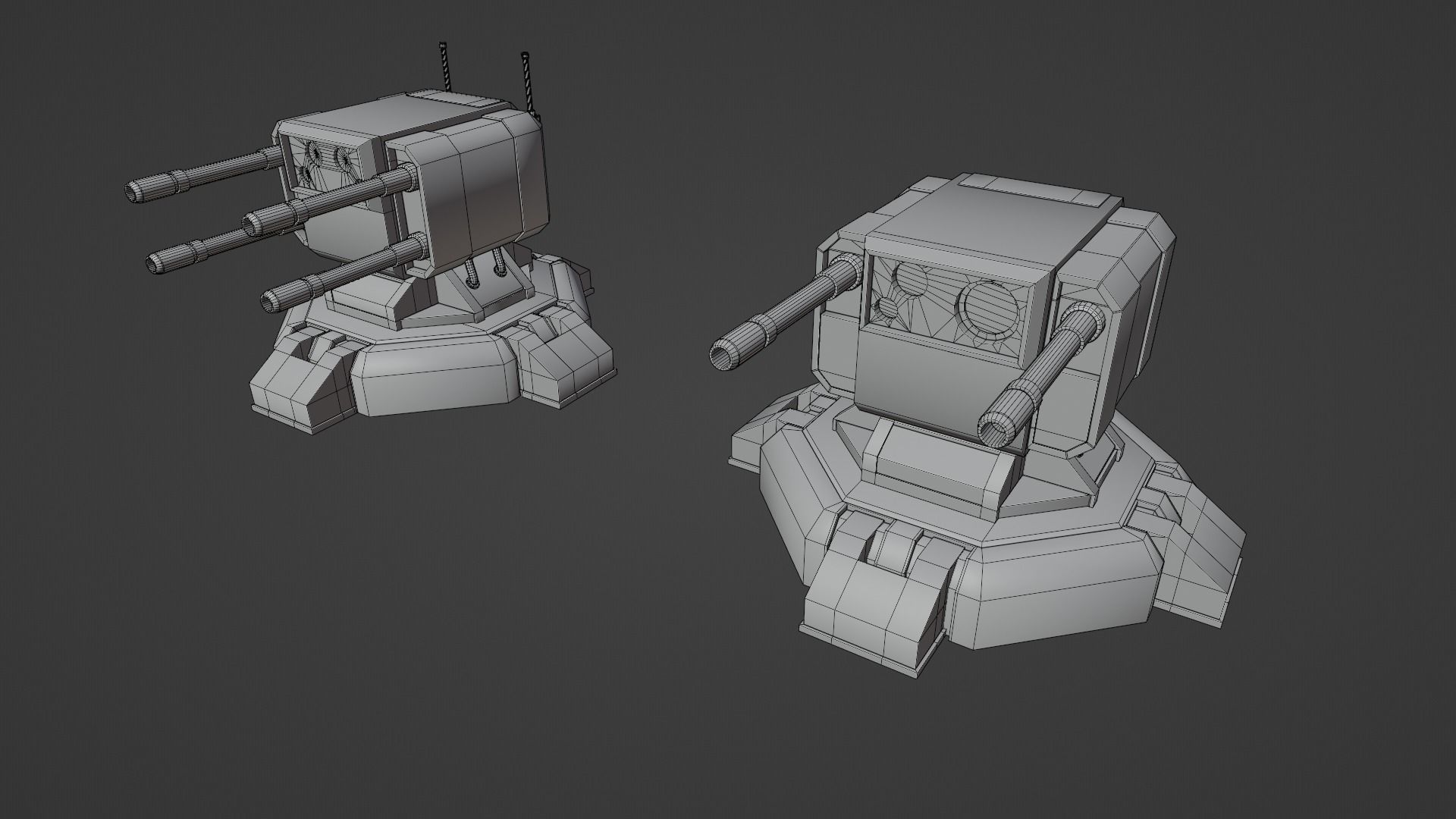 3D model Combat Sci-Fi Turret VR / AR / low-poly | CGTrader
