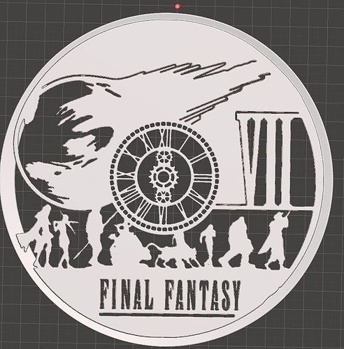 final fantasy 7 clock 3D model 3D printable | CGTrader