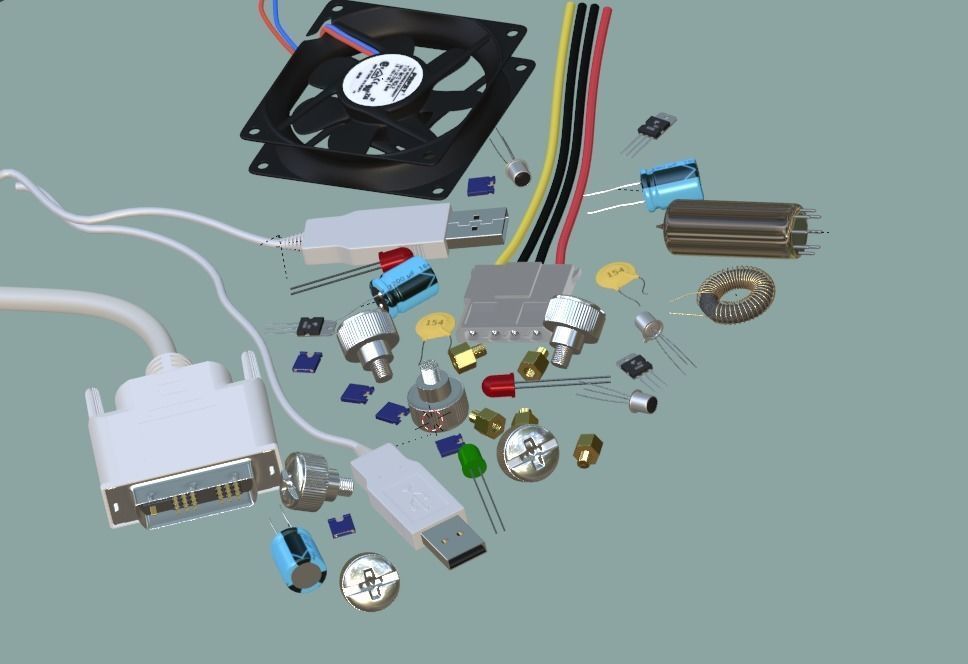 electronic components 3D model rigged | CGTrader