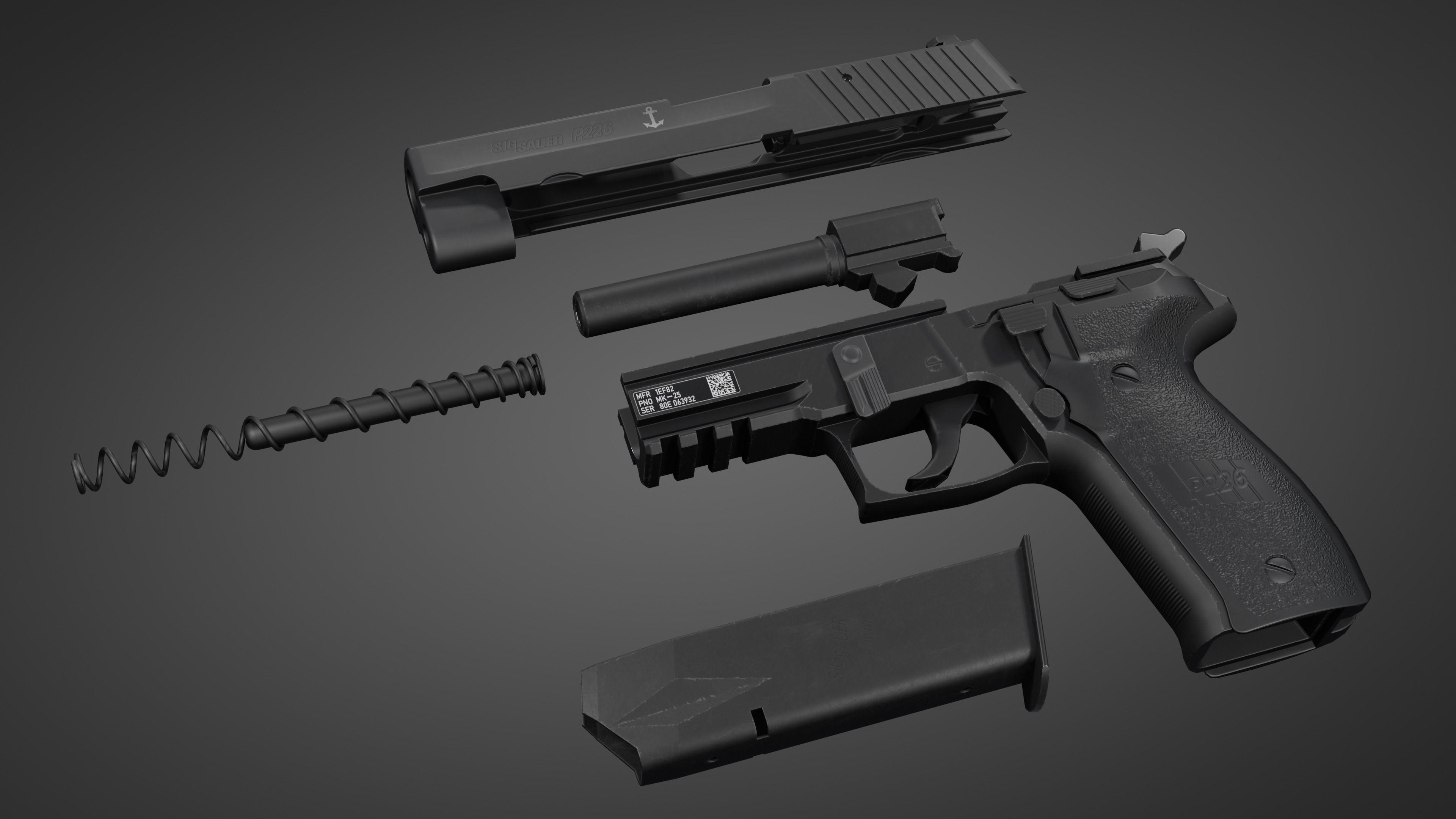 Sig Sauer P226 MK25 3D model rigged | CGTrader