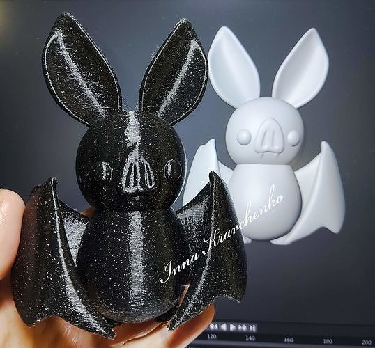 Bat Figurine 3D model 3D printable | CGTrader