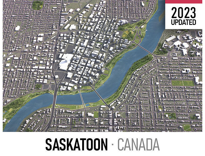 3D model Saskatoon - 3D Model VR / AR / low-poly | CGTrader