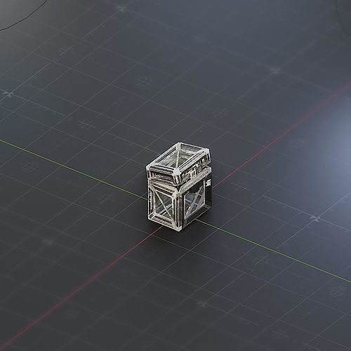 3D model Sci-Fi Crate Box Container Sci Fi Object Space 010 VR / AR ...