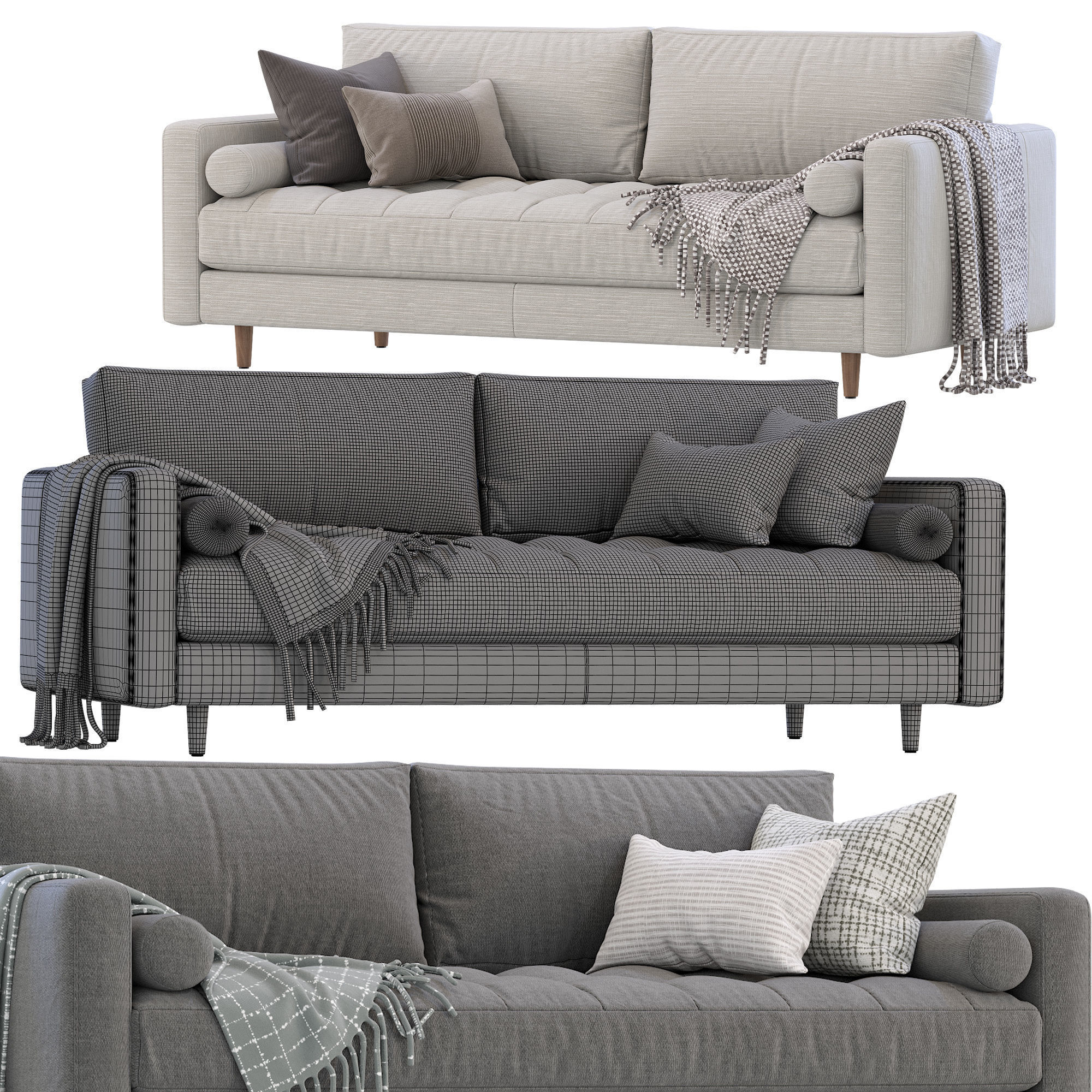 Madison Sofa By Castlery 3D model | CGTrader