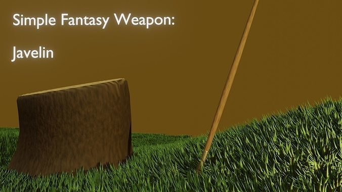 3D model Simple Fantasy Javelin VR / AR / low-poly | CGTrader