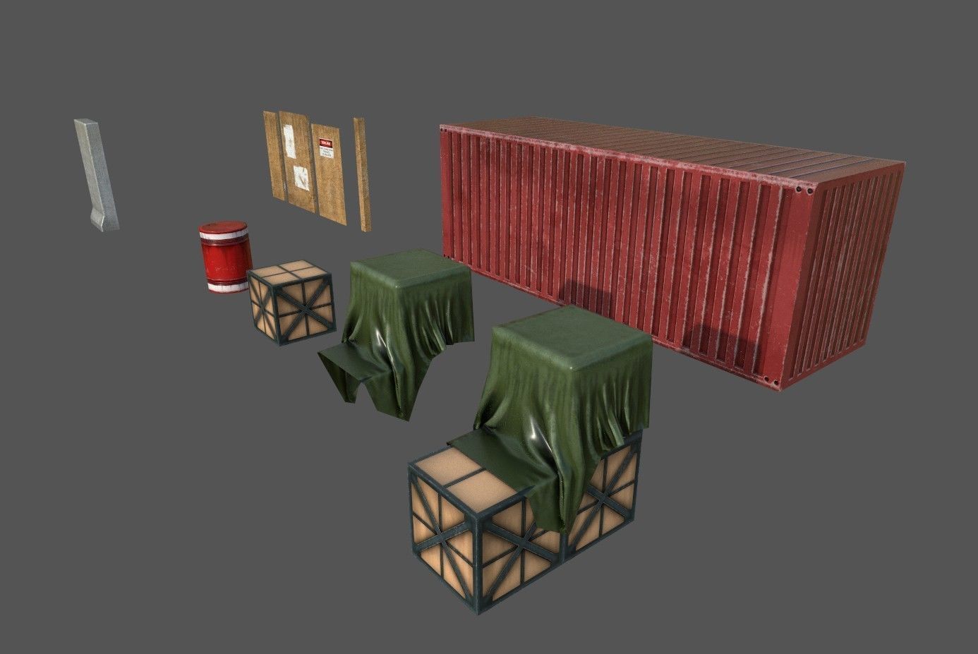 Mobile FPS Game Environment Map cs ice world counter strike 3D model ...