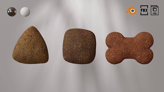 3D model Dog Croquettes type 01 dog food VR / AR / low-poly | CGTrader