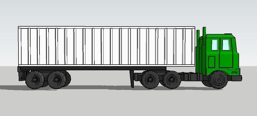 Modern Trailer Truck 2pcs by Outland Models 3D Printable 3D model 3D ...