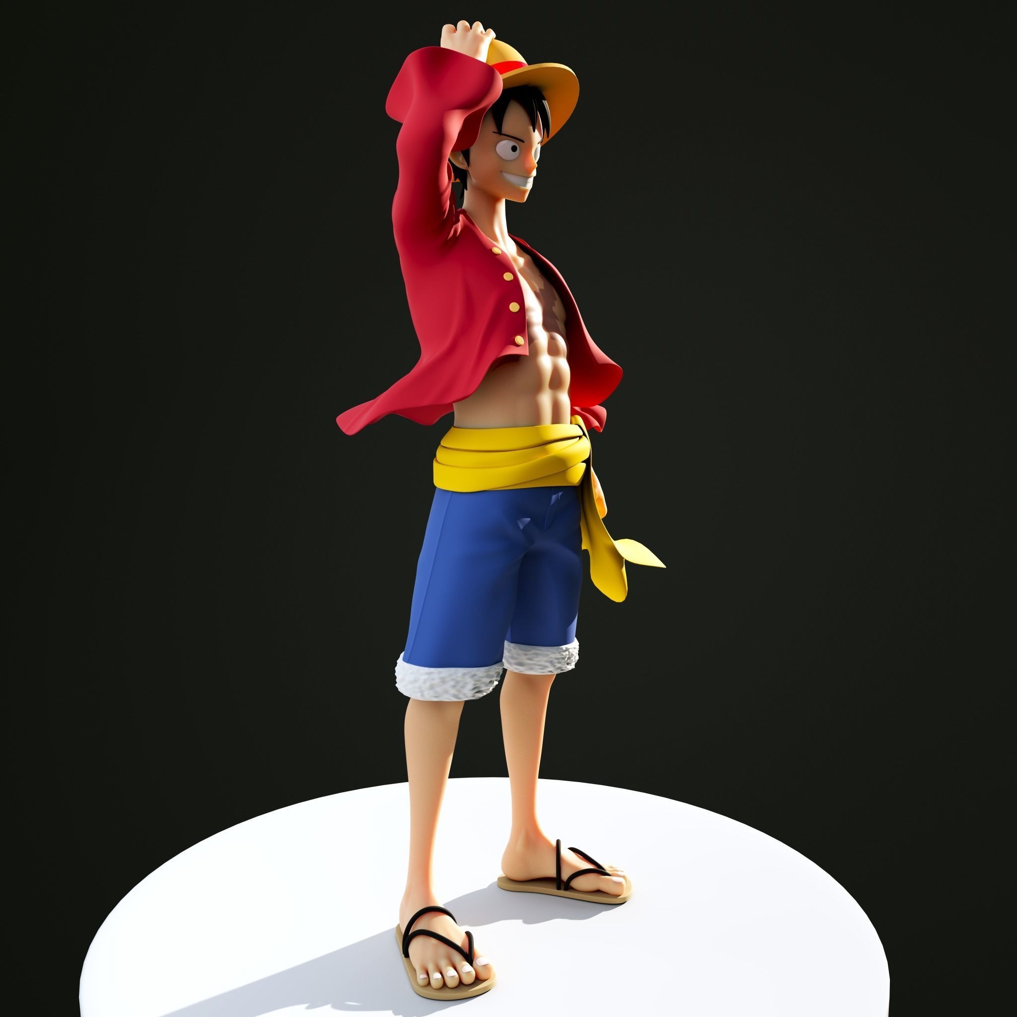 Monkey D Luffy from One Piece - 3D print model 3D model 3D printable ...