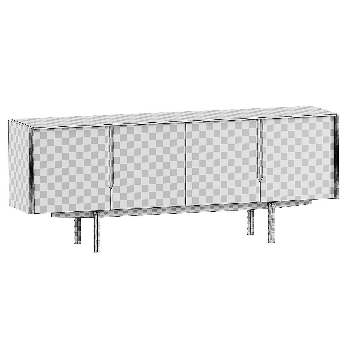 PANAMA Sideboard Wooden sideboard with doors 3D model | CGTrader