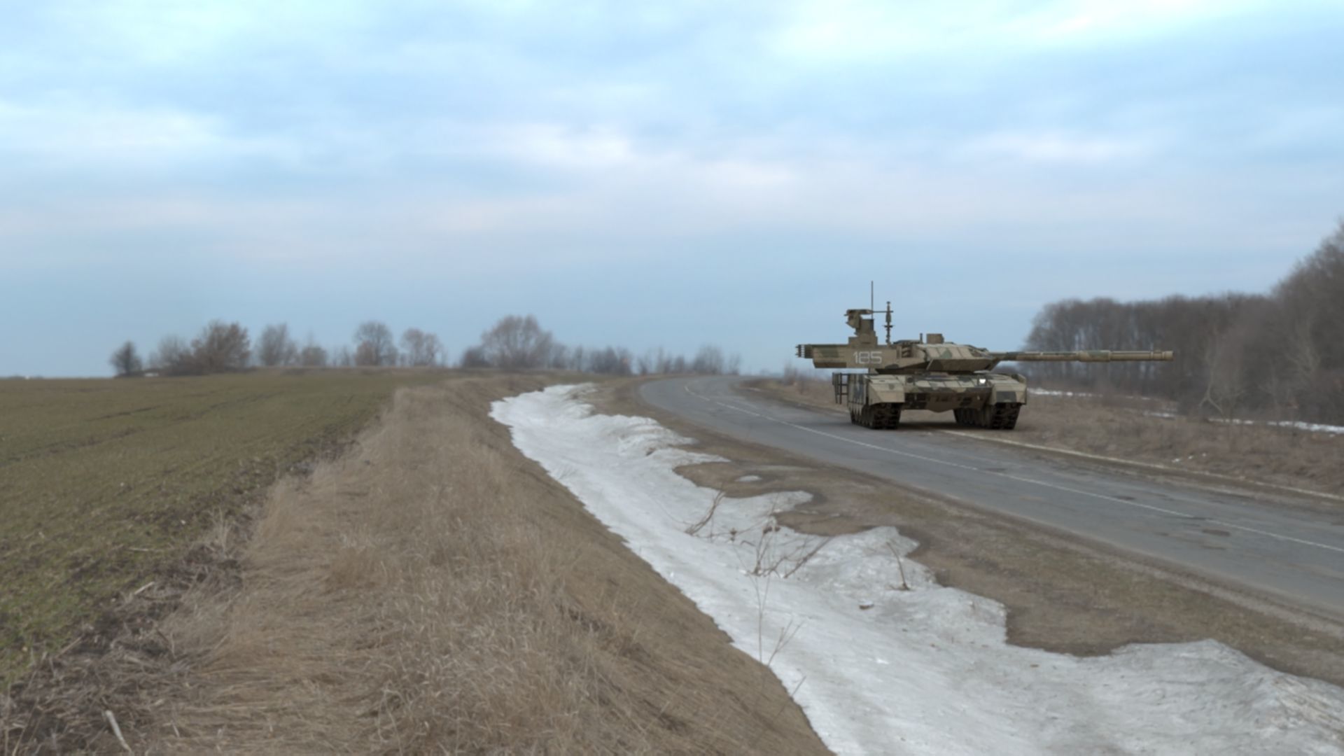 3D model Battle-Worn Camouflaged T90MS Tank - Realistic 3D Model VR ...