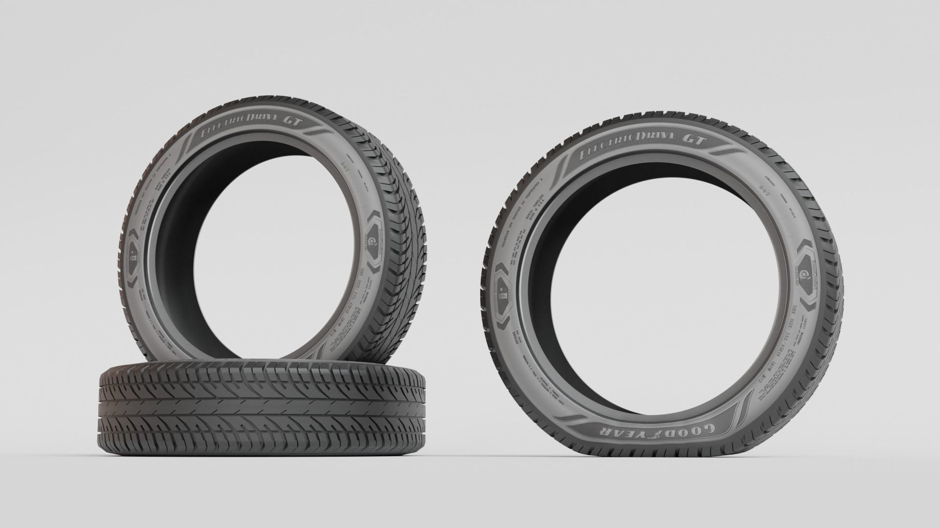 Goodyear street tyre 3D model | CGTrader