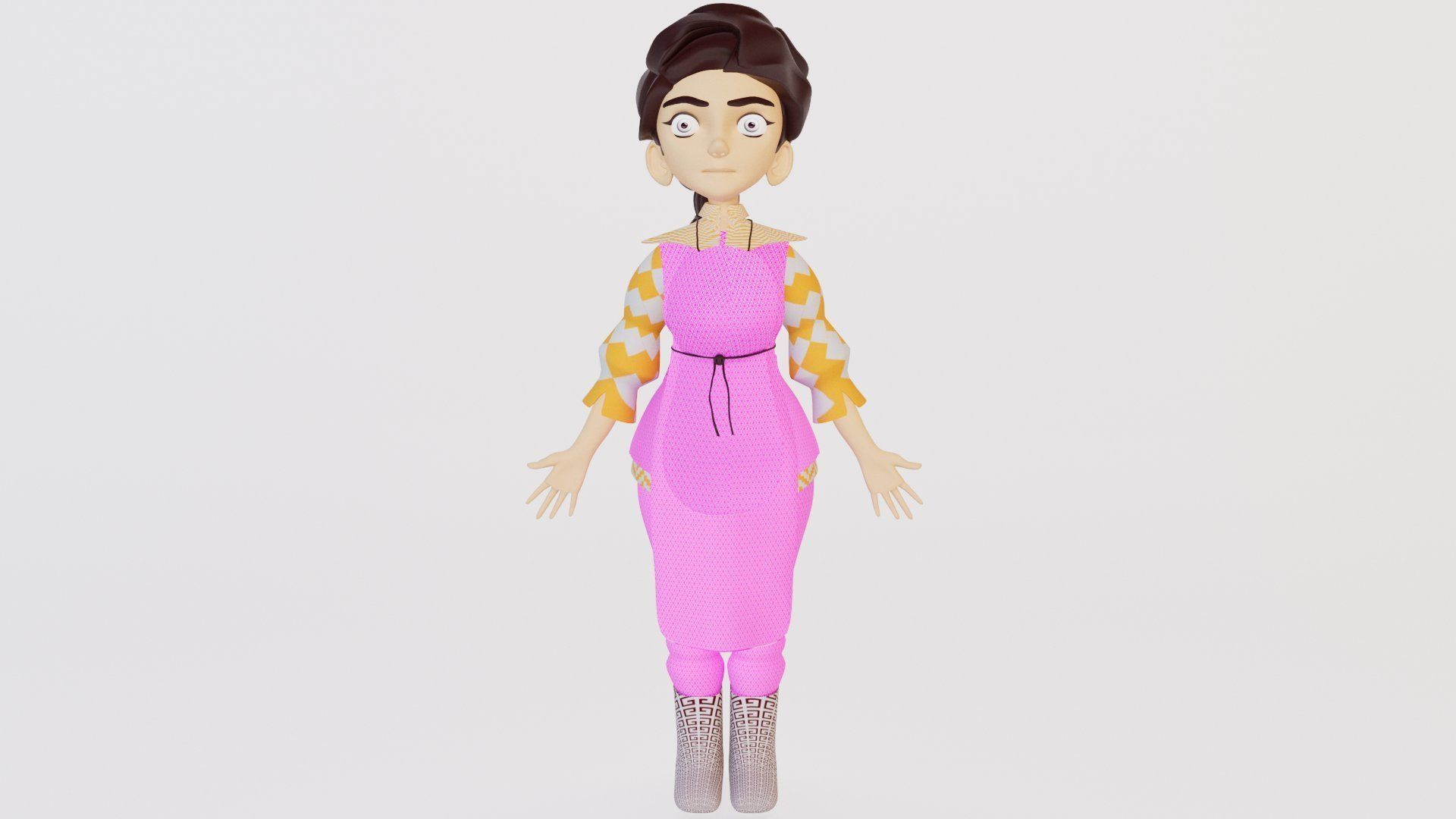3D model Stylized 3D Female Model VR / AR / low-poly | CGTrader