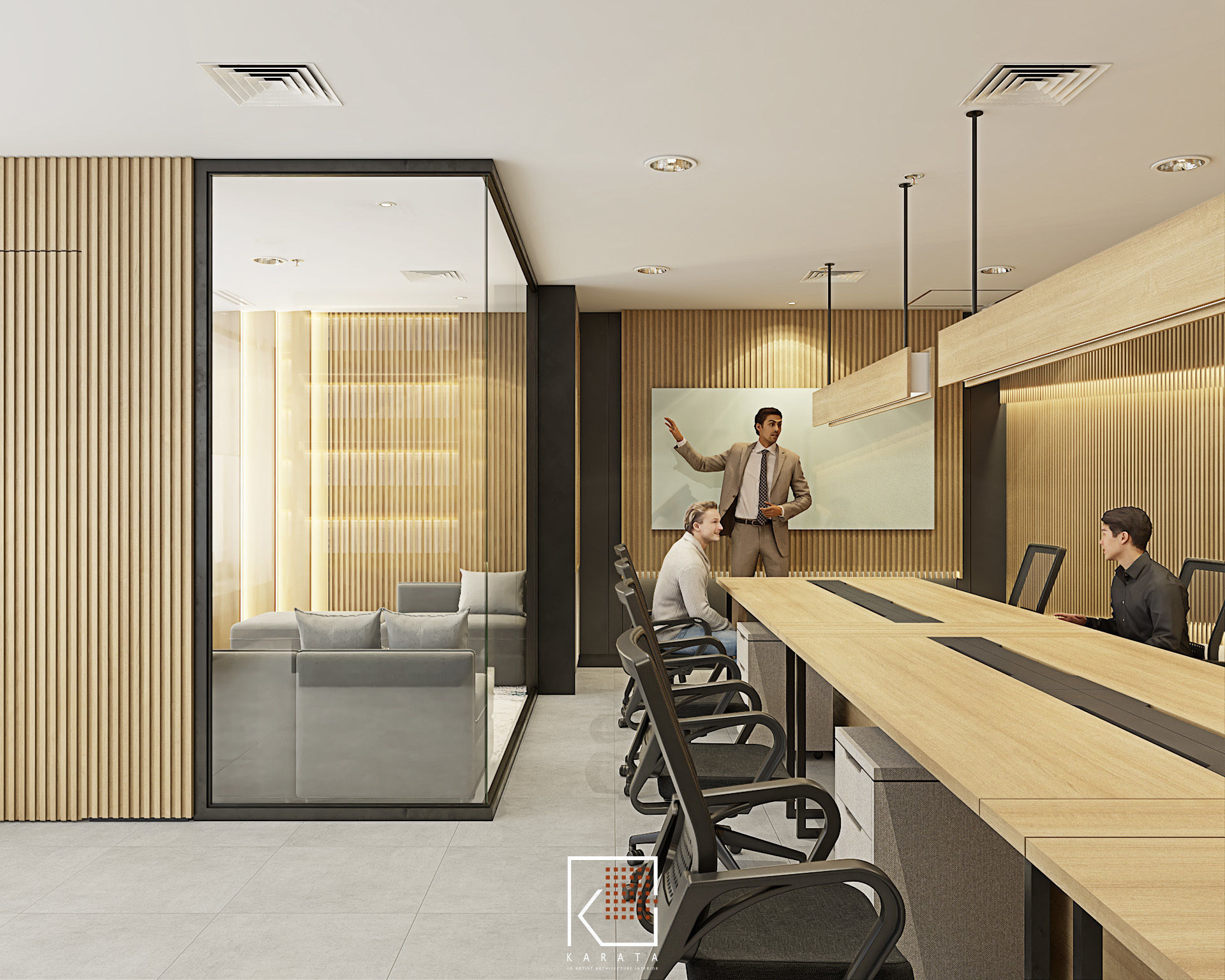 3D model Design Office Working Space ATQ VR / AR / low-poly | CGTrader