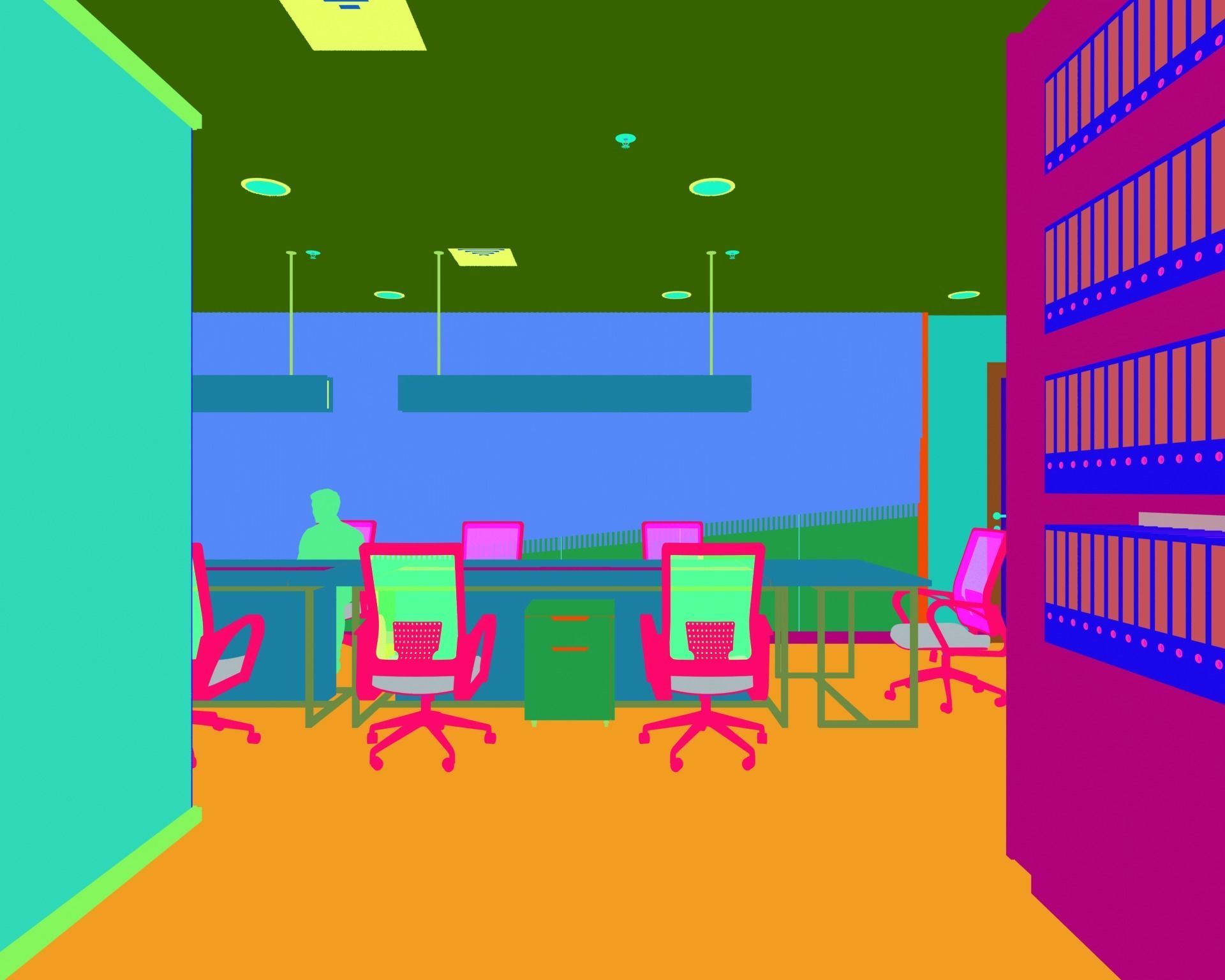 3D model Design Office Working Space ATQ VR / AR / low-poly | CGTrader