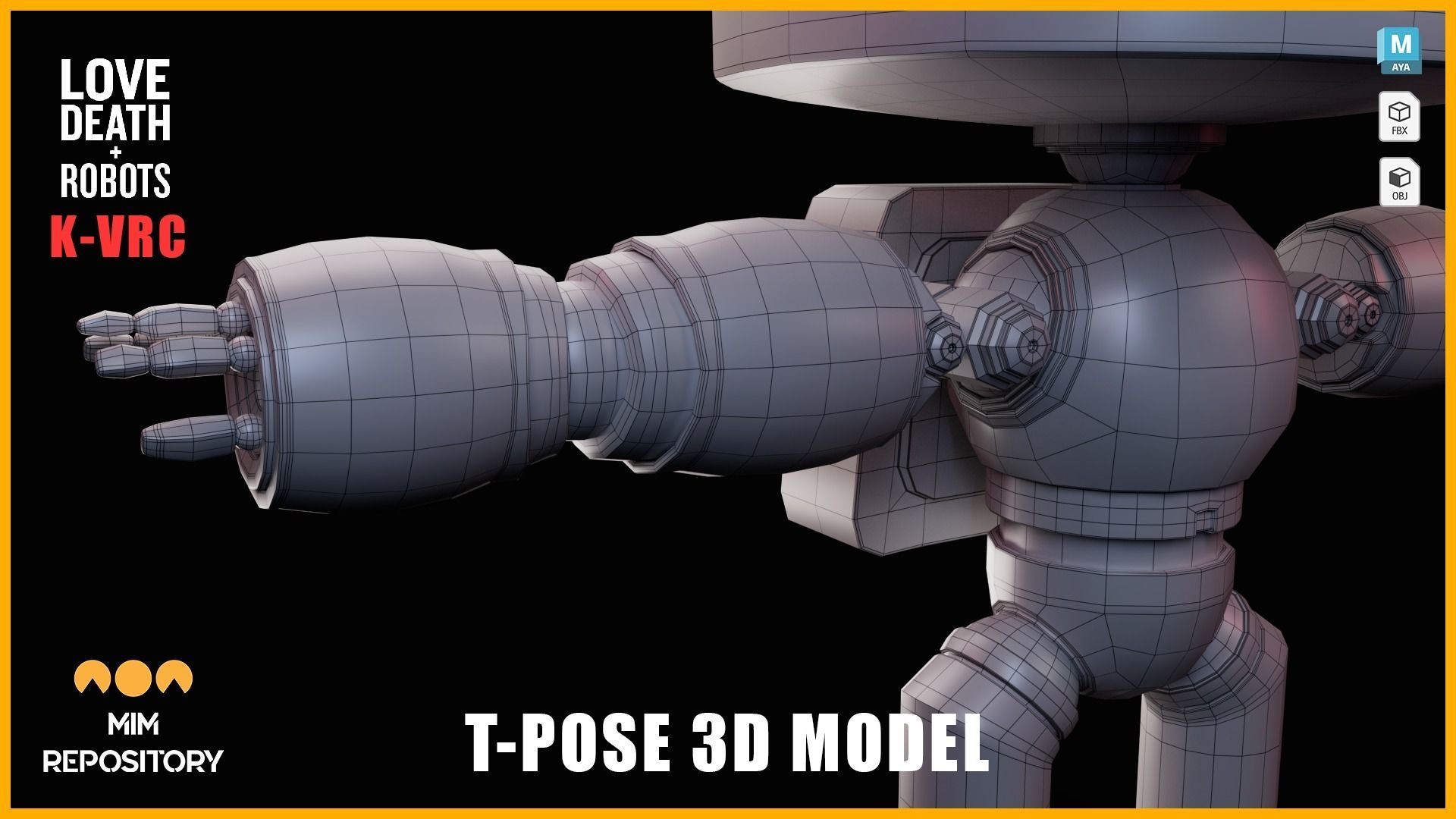 3D model Love Death Robots K-VRC T-Pose 3D Model VR / AR / low-poly | CGTrader